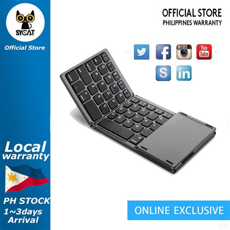 Bluetooth Wireless Keyboard For Phone Tablet Keyboard With Touchpad Keyboard Foldable Ultraslim