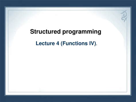 Ppt Structured Programming Powerpoint Presentation Free Download