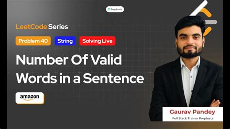 Day 40 Solving Leetcode Coding Problems Number Of Valid Words In A Sentence 150 Days