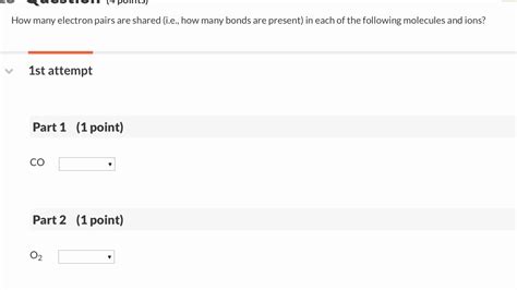 Solved How Many Electron Pairs Are Shared I E ﻿how Many