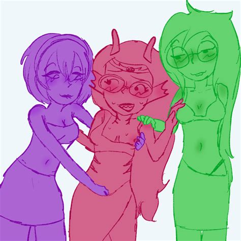 Rule 34 2doms1sub 3girls Beach Outfit Before Sex Blush Breast Grab Feferi Peixes Groping