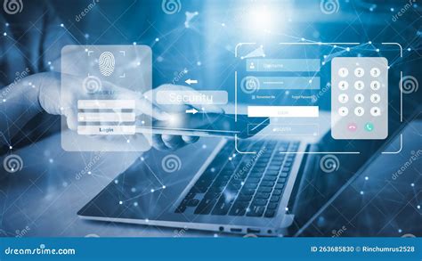 Security Password Login Online Concept Hands Typing And Entering Username And Password Of Social