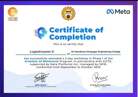 Logeshwaran K On Linkedin Successfully Completed A Workshop In Phase 1 Of The Creators Of