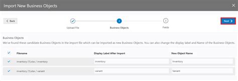 Import Business Data In Visual Builder Cloud Service Vbcs