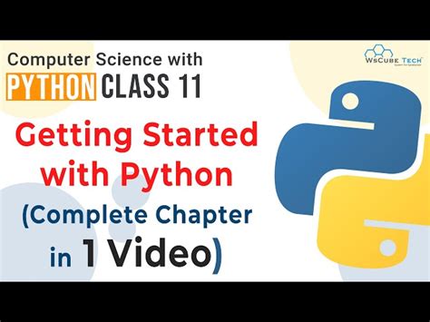 Getting Started With Python Class 11cbse Youtube
