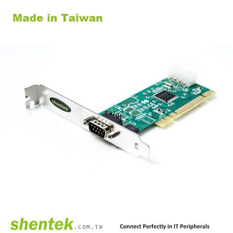 1 Port Serial RS232 PCI Card Powered IO Industrial Shentek