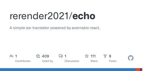 Issues · Rerender2021echo · Github