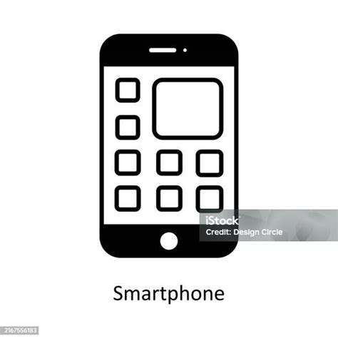 스마트 폰 벡터 솔리드 아이콘 디자인 일러스트 레이 션 흰색 배경에 스마트 홈 및 기술 기호 Eps 10 파일 0명에 대한 스톡 벡터 아트 및 기타 이미지 Istock
