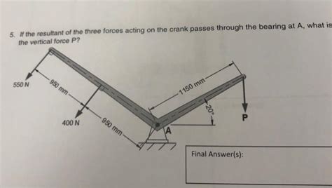 Solved 5 If The Resultant Of The Three Forces Acting On The