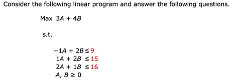 solved consider the following linear program and answer the