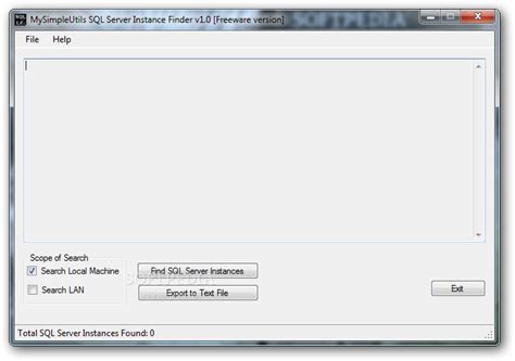 Mysimpleutils Sql Server Instance Finder Download Softpedia
