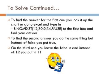 Binomial Distributions PPT
