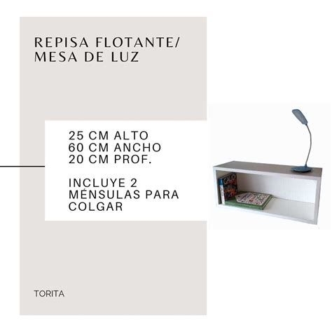 Repisa Flotante Mesa De Luz Torita