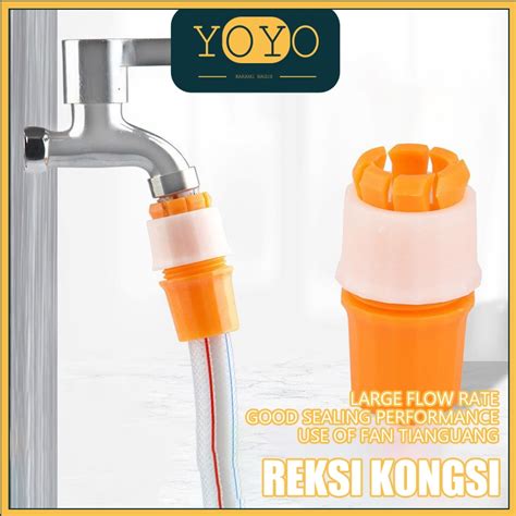 Jual Adaptor Selang Konektor Selang Sambungan Kran Air Flexible Alat Penyambung Pipa Kepala