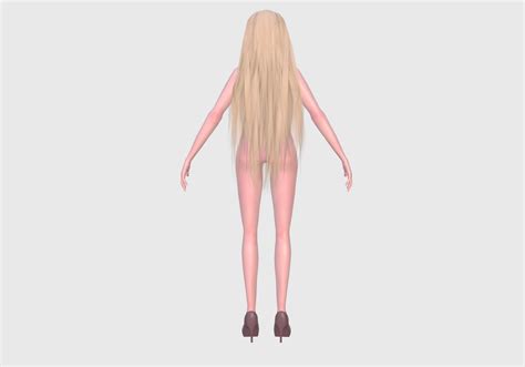 Blond Basic Woman V58133 3d Model By Nickianimations