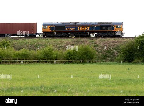 Gbrf Class 66 Diesel Locomotive No 66762 Pulling A Freightliner Train