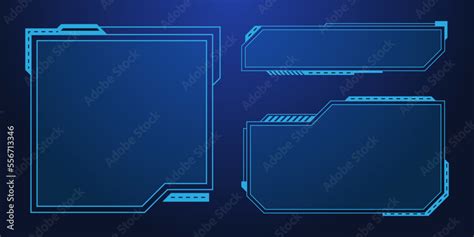 HUD UI GUI Sci Fi Futuristic Frame User Interface Screen Elements Set Stock Vector Adobe Stock