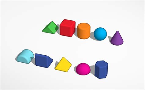 3d Design Rounded Basic Shapes Tinkercad