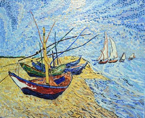 Les Barques Aux Saintes Fluence Vincent Van Gogh Une Photo De Saintes Maries De La Mer