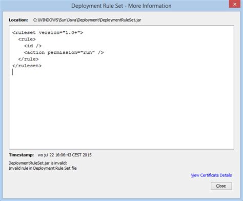 Java Will Deployment Rule Sets Allow Jnlp To Run Without Signing Jars Stack Overflow