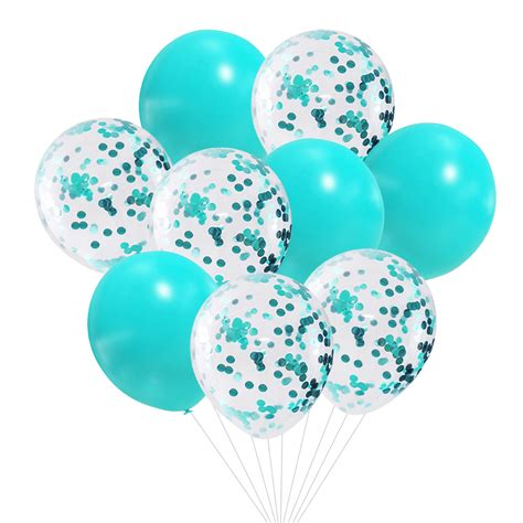 Balterever Confetti Filled Balloons Party Decoration Kits Latex Teal