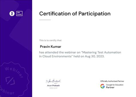 Pravin Kumar On Linkedin Guvi Testautomation Cloud