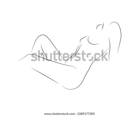 Beautiful Naked Woman Line Art Female Stock Vector Royalty Free Shutterstock