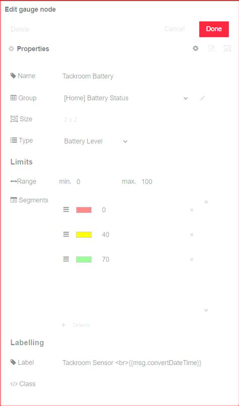 Dashboard2 Gauge Label Dashboard Node Red Forum