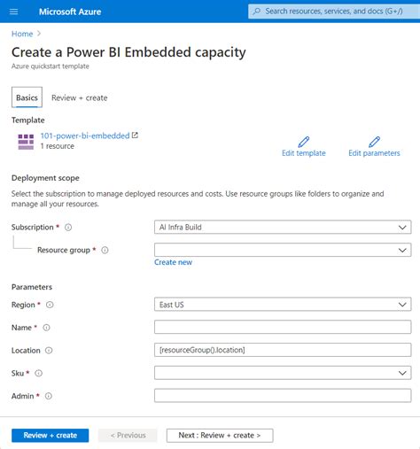Create Power Bi Embedded Capacity In The Azure Portal Power Bi