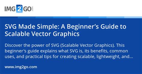 SVG Made Simple A Beginners Guide To Scalable Vector Graphics