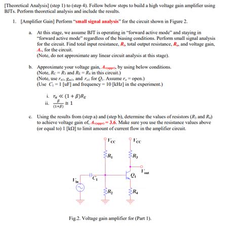 Solved Just Do Small Signal Analysis For The Circuit Not Chegg