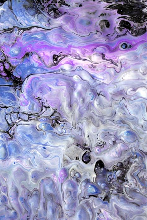 파스텔 퍼플과 블루 톤을 활용한 추상 유체 아트 · 무료 스톡 사진