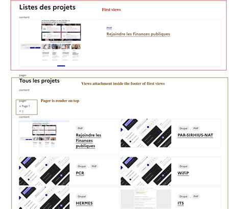 Pager Is Not Render In The Right Place When Views Is An Attachment