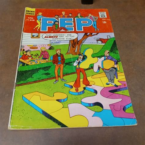 Pep April Silver Age Archie Mlj Comics Jigsaw Puzzle Cover Psychedelic Comic Books