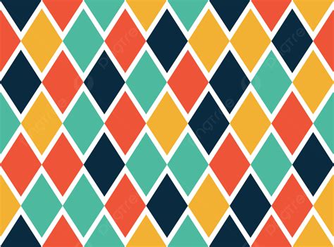 Seamless Pattern Of Colorful Geometric Shapes Vector Illustration Background Small Figure
