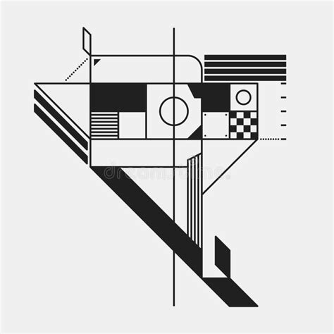 Abstract Design Element In Constructivism Style Stock Vector Illustration Of Constructivism