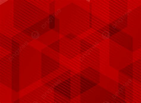 Abstract Geometric Hexagons Overlapping Red Background With Striped Lines Pattern Template