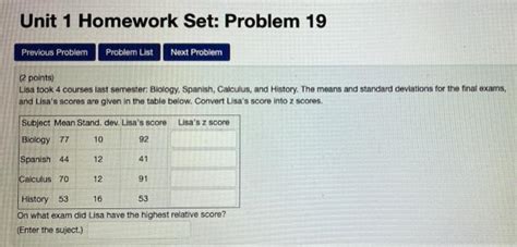 Solved Unit 1 Homework Set Problem 19 Previous Problem