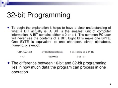 Ppt 16 Bit Vs 32 Bit Programming Powerpoint Presentation Free