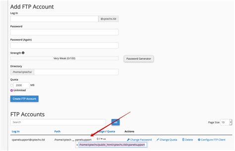 How To View An FTP Account S Path CPanel