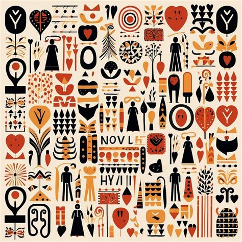 Premium Ai Image Love Pattern