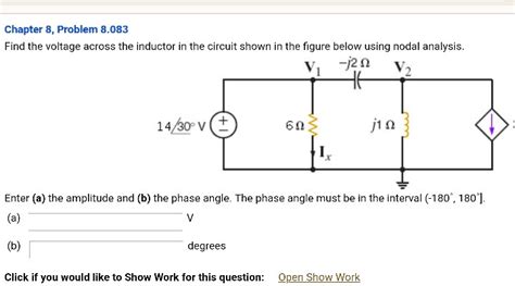 Chapter 8 Problem 8083 Find The Voltage Across The Inductor In The