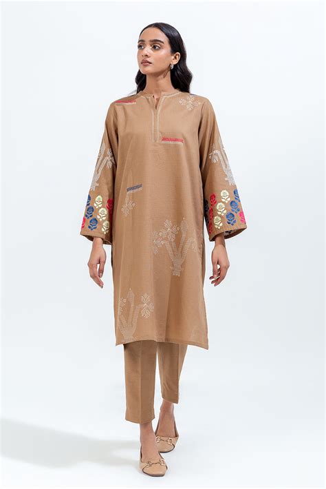 2 Piece Embroidered Khaddar Suit Pret Beechtree