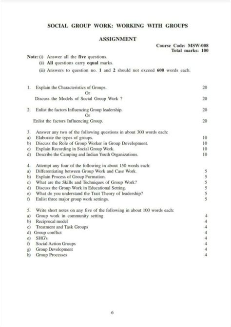 Ignou Msw Solved Assignment English Medium