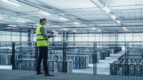 Computer Science Engineer In Virtual Reality Headset Using Controllers And Operating Robot Arm