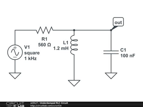 Underdamped Rlc Circuit Circuitlab