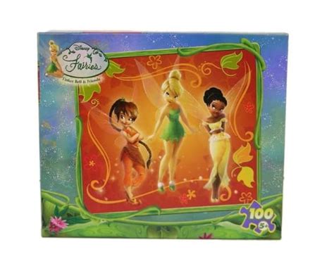 Disney 100 Pcs Orange Fairies Puzzle Tinkerbell Puzzles And Games