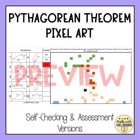 Pythagorean Theorem Pixel Art Digital Activity Made By Teachers