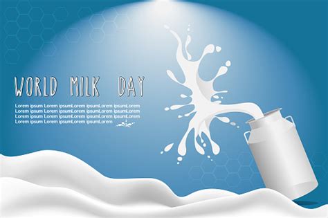 밀키 세계 우유의 날 개념의 흰색 부드러운 웨이브를 사용 하 여 만든 우유 탱크에 우유 스플래시의 벡터 낙농장에 대한 스톡 벡터 아트 및 기타 이미지 Istock