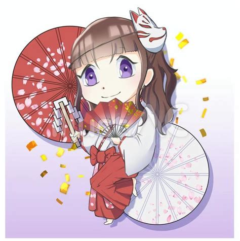 扇を持った女の子イラスト No 22538761／無料イラストなら「イラストac」